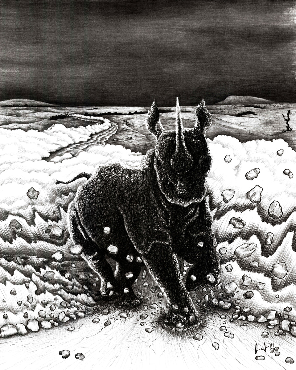 Rampage (original drawing) – Art by Tom Wrenn